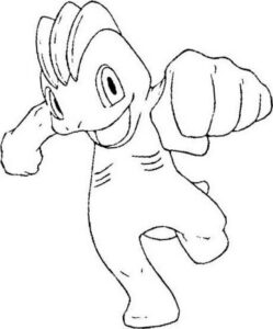 Dibujo Pokémon para colorear de Machop